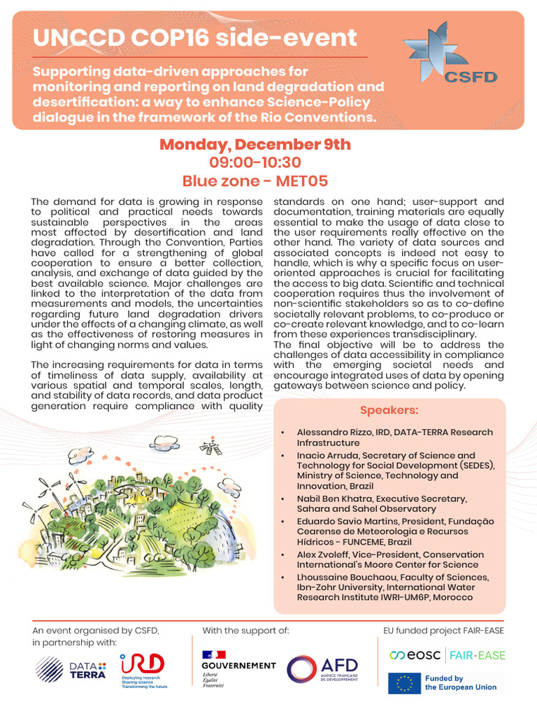 UNCCD COP 16 Side Event DataTerra | PDF | Data | Science