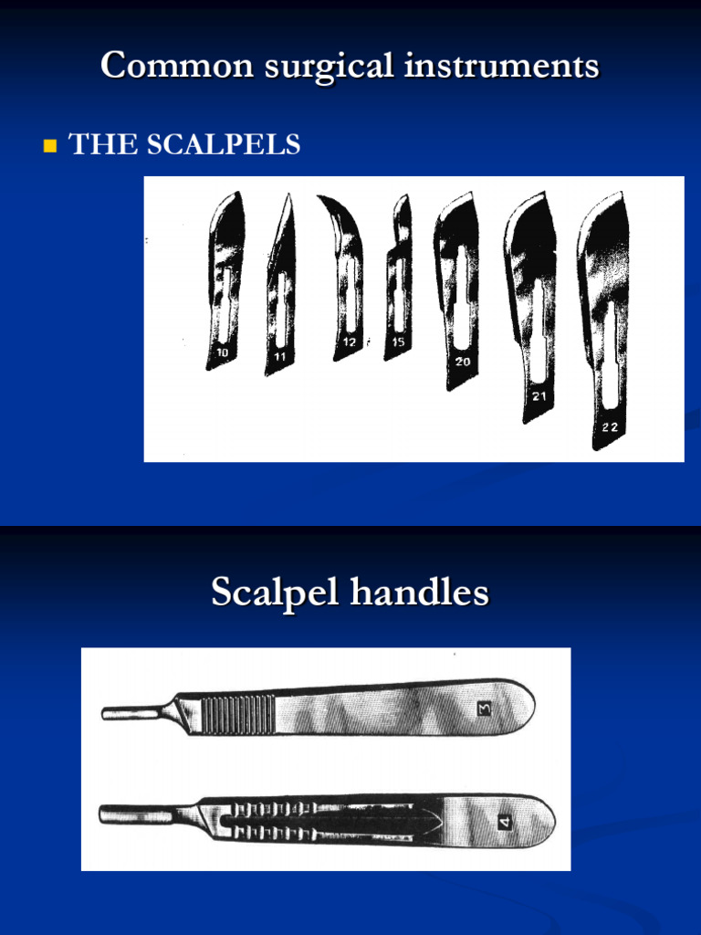 7. Common surgical instruments | PDF | Cutting Tools
