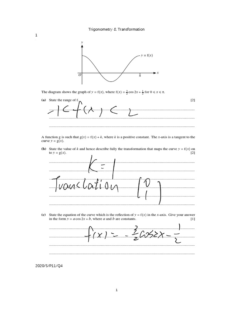 Trigonometric Functions and Transformations | PDF | Trigonometry | Pi