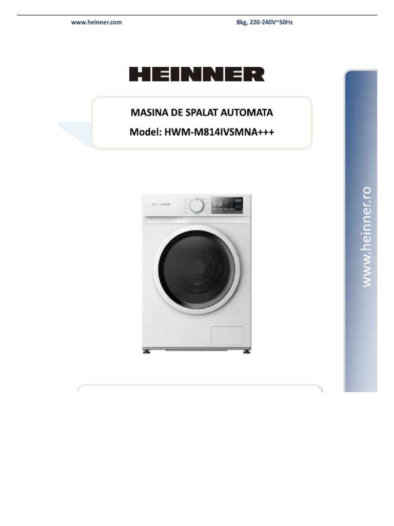 HWM-M814IVSMNA+++ Manual Utilizare | PDF