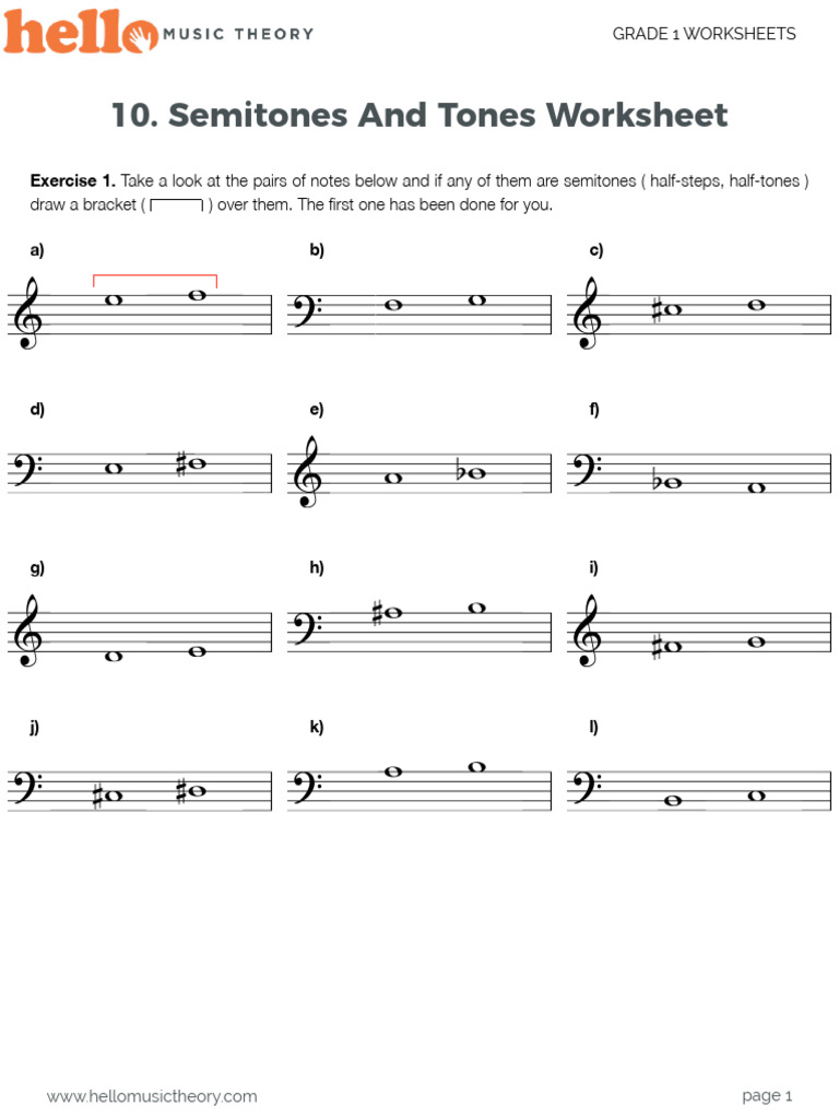 Semitones and Tones Review | PDF | Elements Of Music | Pitch (Music)