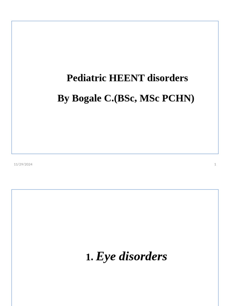 HEENT | PDF | Glaucoma | Cataract