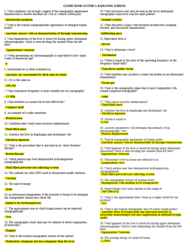 Radsci CD Complete 2023 1 | PDF | Medical Ultrasound | Medical Imaging