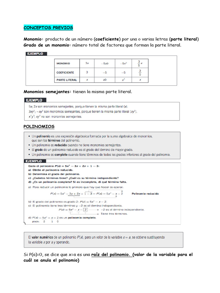 Conceptos Previos | PDF