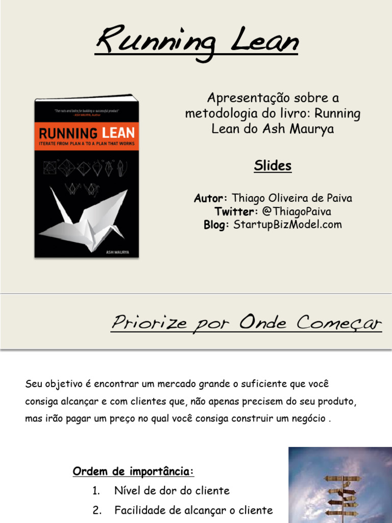 Resumo Running Lean | PDF | Lean Startup (conceito) | Empresa Startup