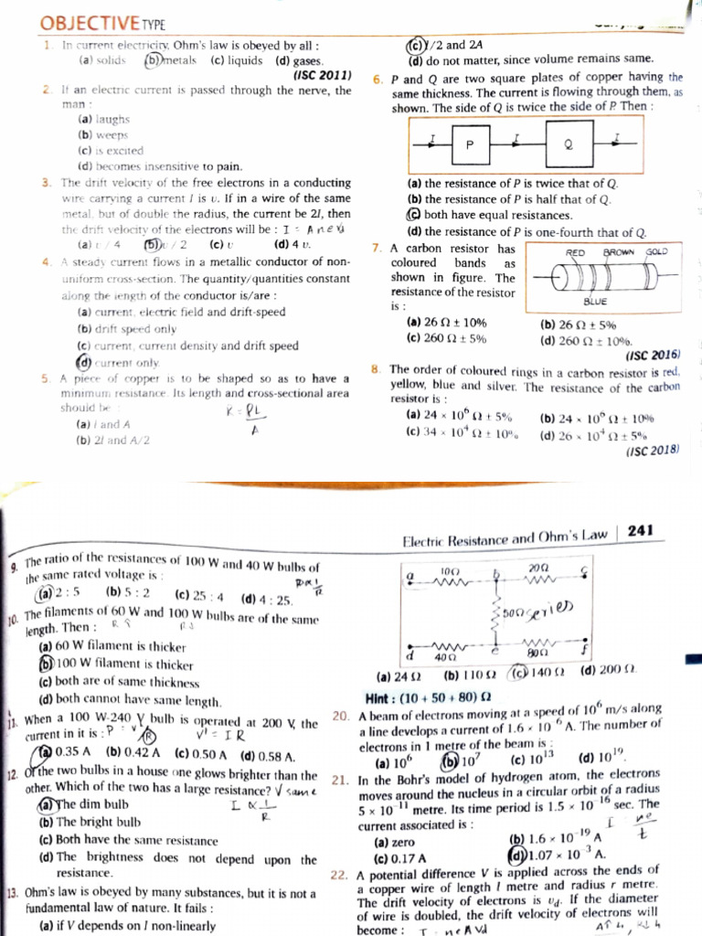 Electric Resistance and Ohm's Law | PDF | Electrical Resistance And ...
