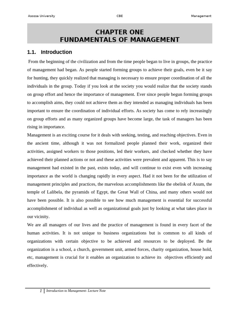 Introduction To Management Cha 1 | PDF | Science | Leadership