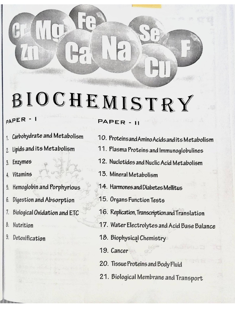 Sia Biochemistry | PDF