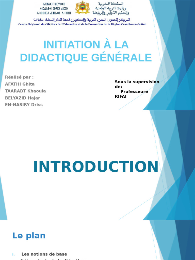 Initiation À La Didactique Générale | PDF | Pédagogie | Enseignement