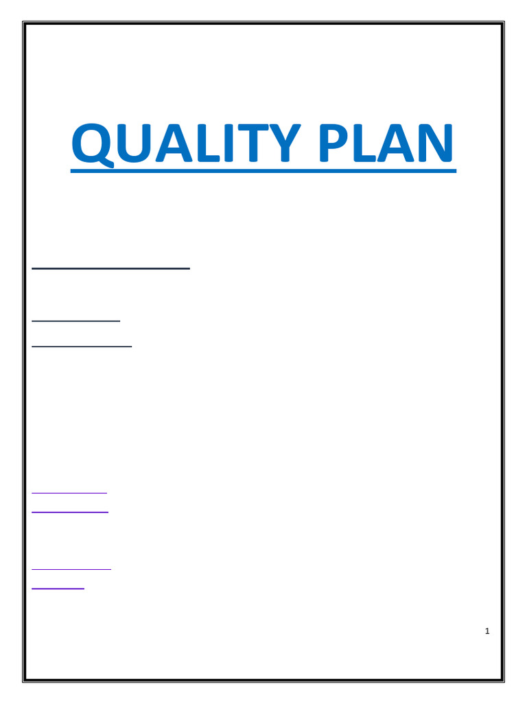 Construction Project Quality Management Plan | PDF | Quality Assurance ...