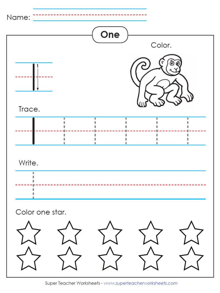 Numbers One Trace Write Color - HYAJU | PDF