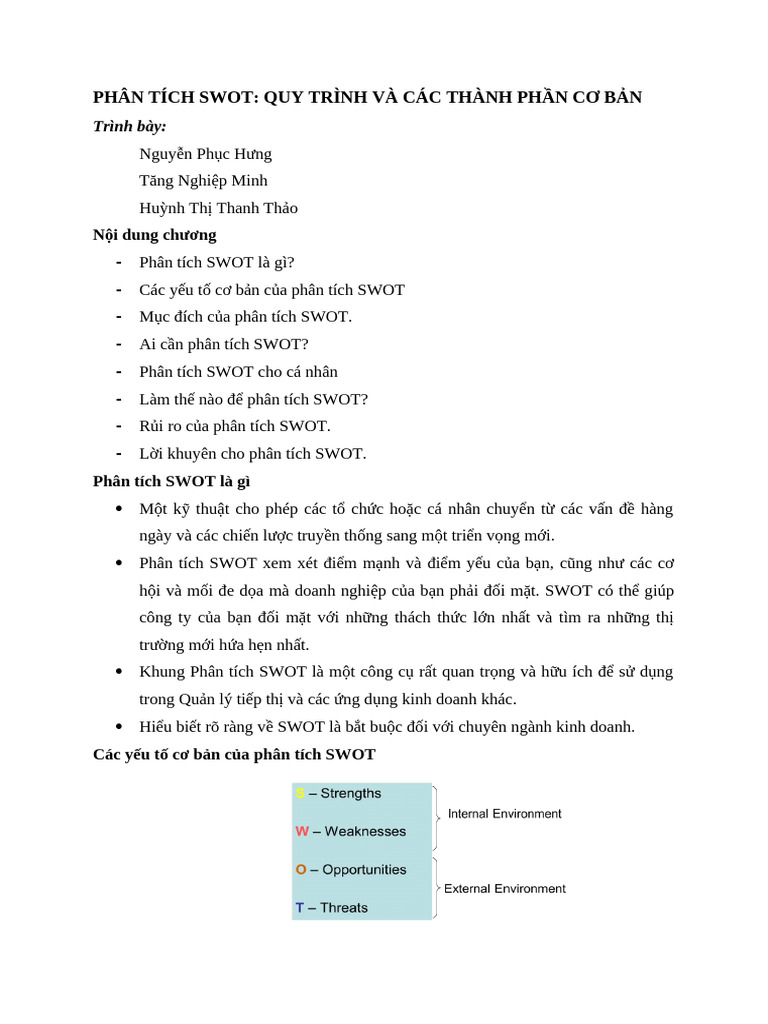 Phân Tích Swot | PDF