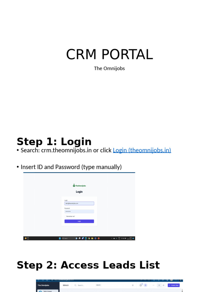 CRM Portal User Guide for Lead Management | PDF | Software | Cyberspace