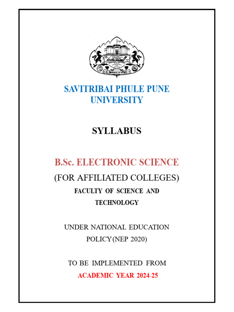 B.sc. (Electronic Science) - 08062024 | PDF | Electrical Network | Diode