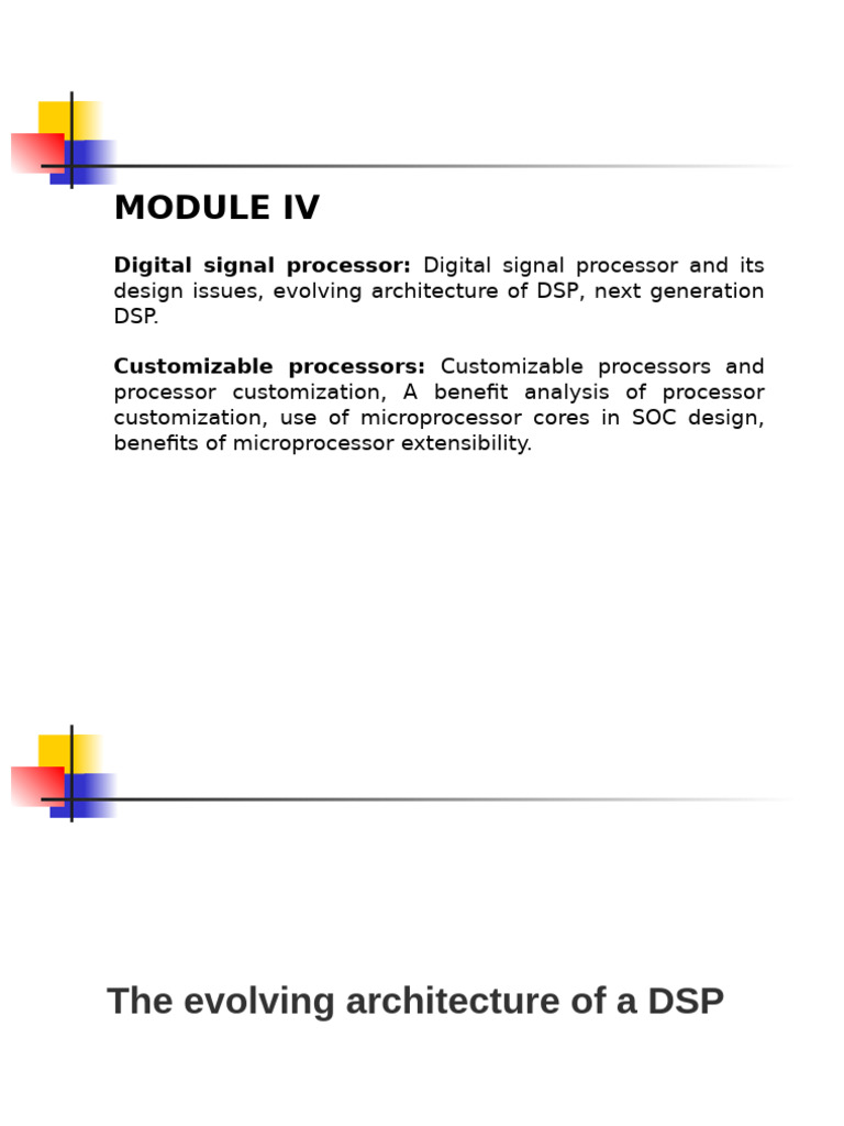 Lect2_ DSP | PDF | Digital Signal Processor | Central Processing Unit