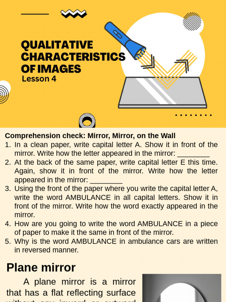 Understanding Mirrors: Types and Reflections | PDF | Mirror | Electromagnetic Radiation