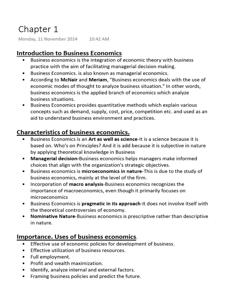 Eco1 Merged | PDF | Economics | Business Economics