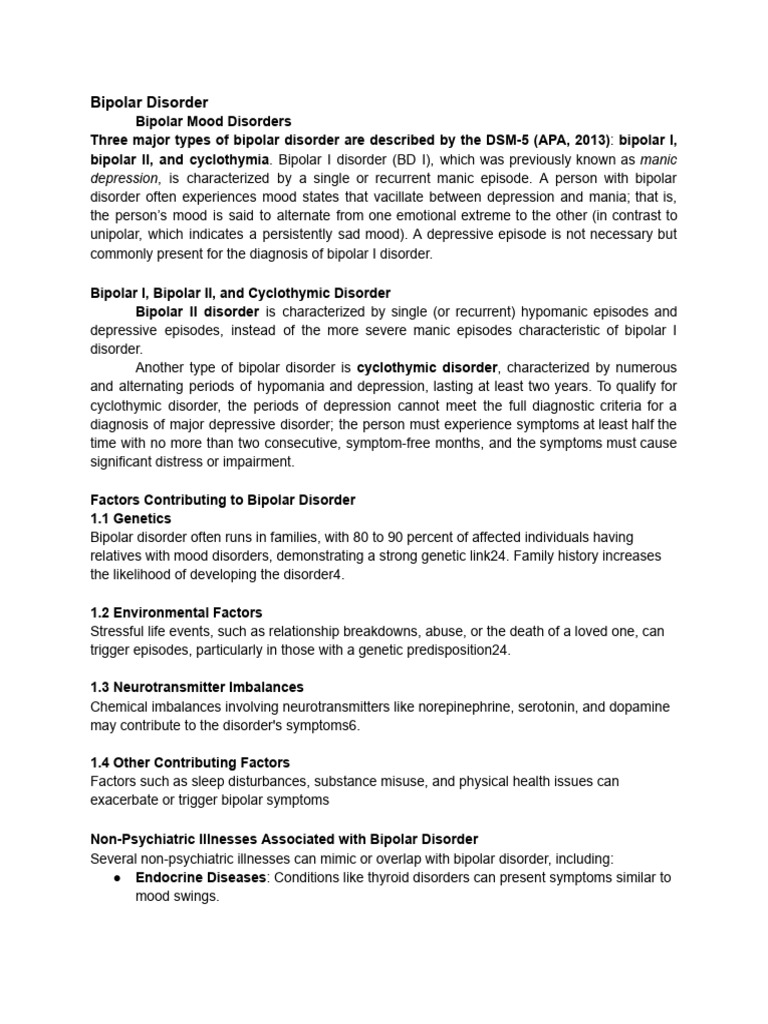 Bipolar Disorder - Script | PDF | Bipolar Disorder | Mania