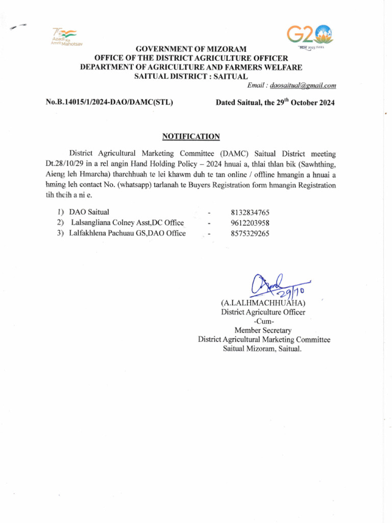 DAMC Buyer Registration Notification | PDF