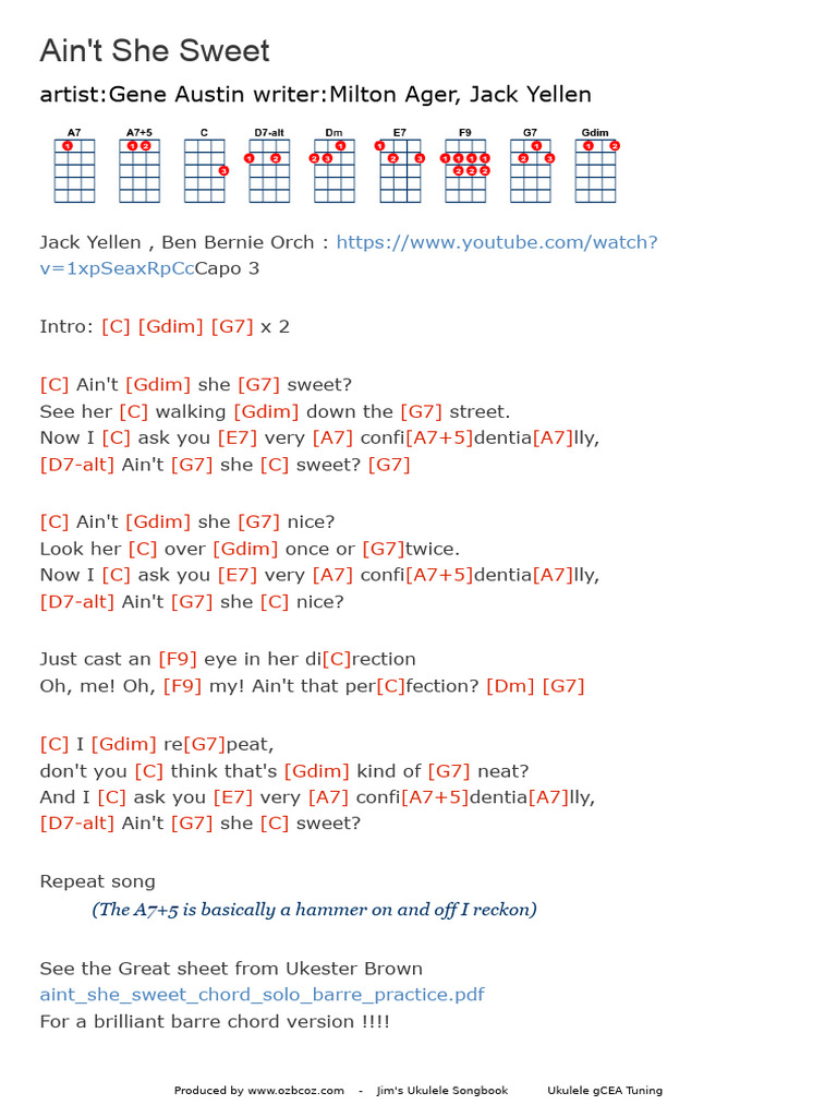 Aint She Sweet | PDF