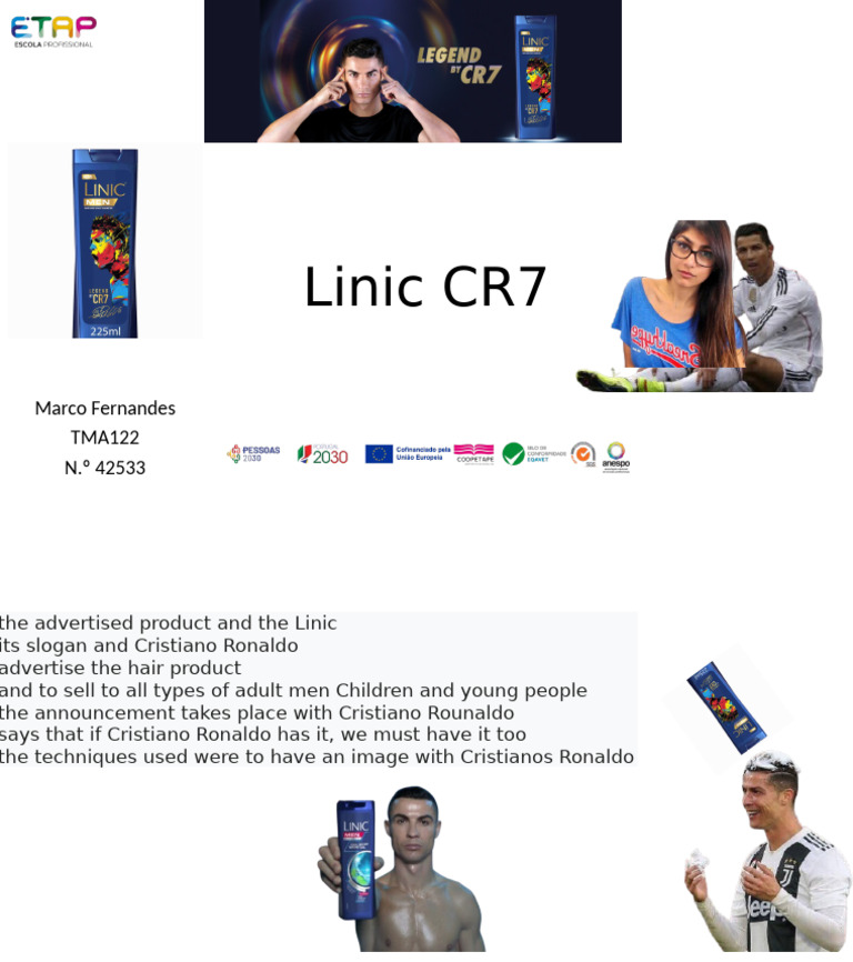 Linic CR7: Ronaldo Hair Product Ad | PDF