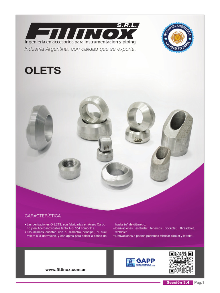Derivaciones O-LETS: Tipos y Especificaciones | PDF | Hierro | Metales ...