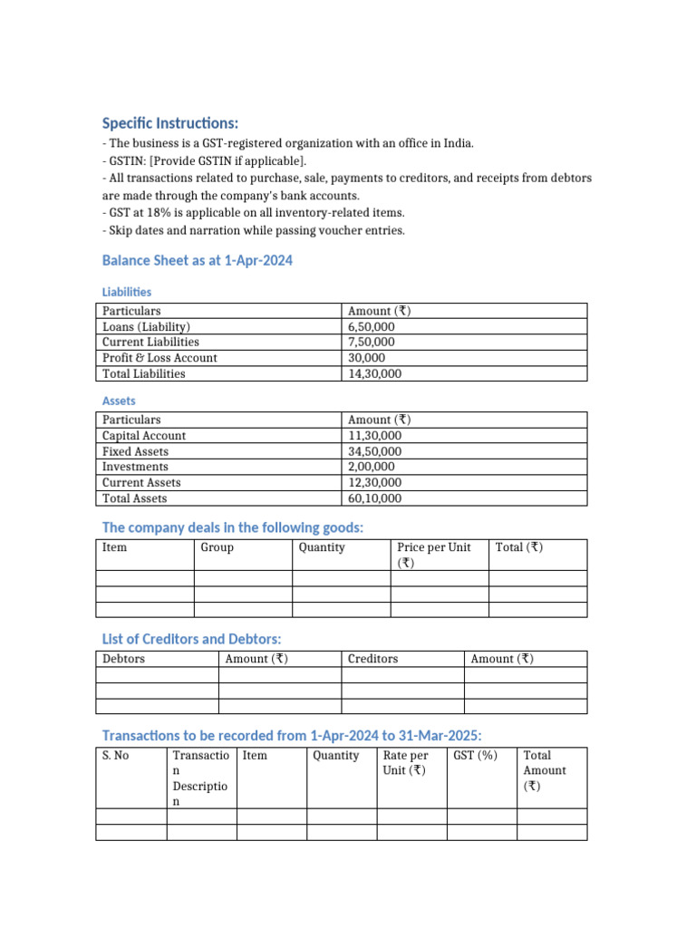 Formatted - Question of Tally Practice | PDF