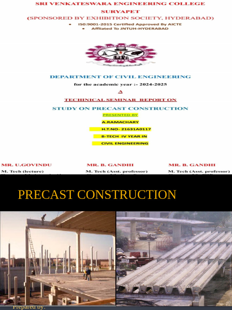 Pre Cast Construction | PDF | Precast Concrete | Concrete