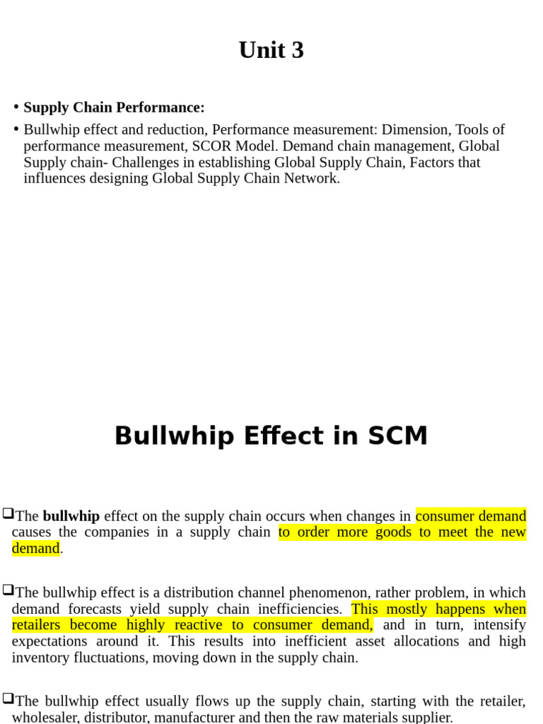 SCLM UNIT 3 New | PDF | Supply Chain | Supply Chain Management
