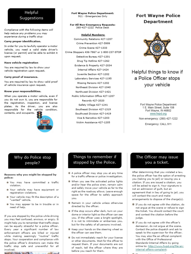Tips for Safe Traffic Stops | PDF | Police | Traffic Stop