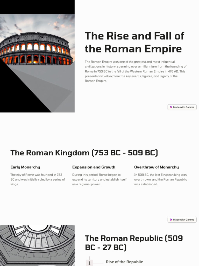 The Rise and Fall of The Roman Empire | PDF | Ancient Rome | Roman Empire