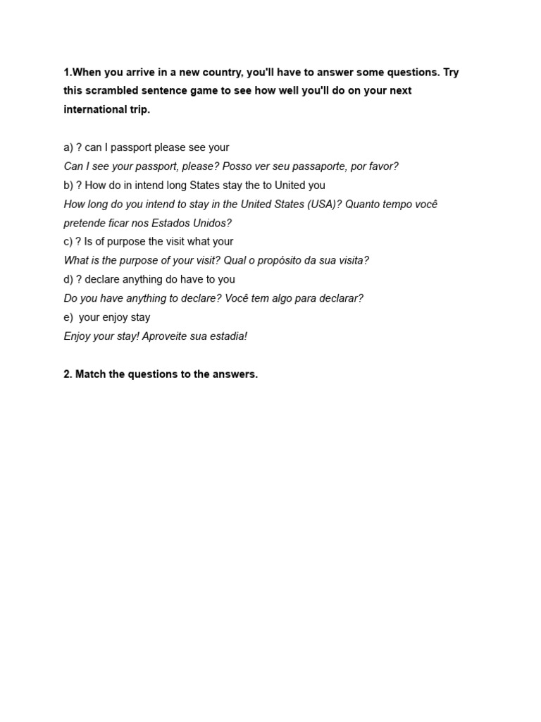 Airport Conversation Practice Exercises | PDF