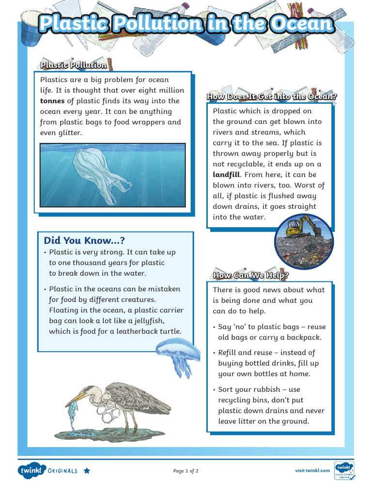 T TP 2549933 Plastic Pollution in The Ocean LKS2 NonFiction Reading ...