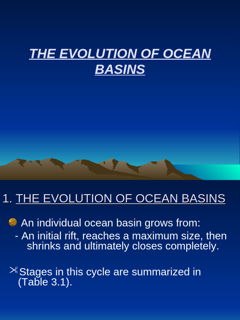 Ocean Basins: Formation & Evolution | PDF | Sedimentary Basin | Plate ...