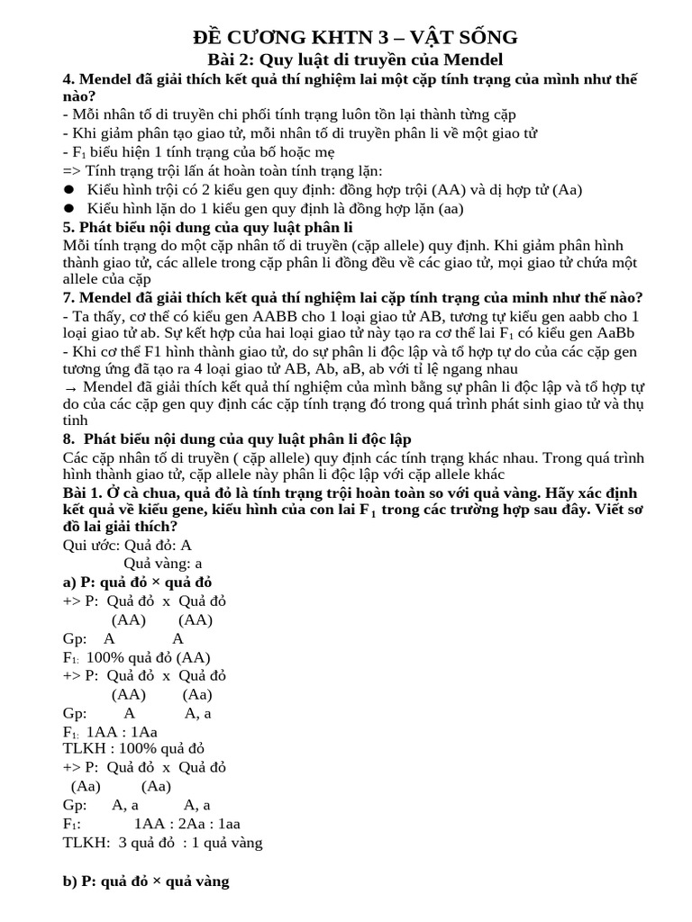 ĐC Sinh Ghki 9 | PDF