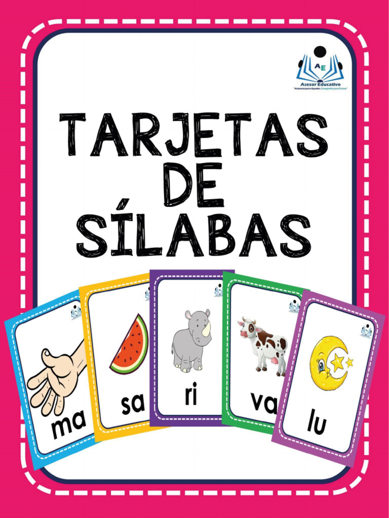 120 Tarjetas Silabas para Inicio Lectura | PDF