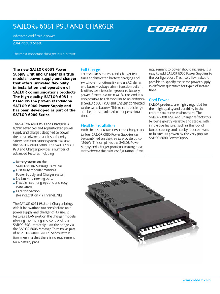 Sailor 6081 - Psu - and - Charger - Lo | PDF | Power Supply | Battery ...