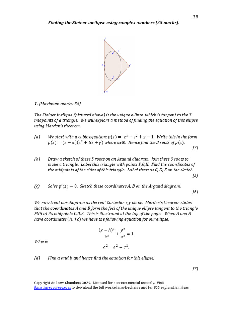 Steiner Ellipse | PDF | Ellipse | Triangle
