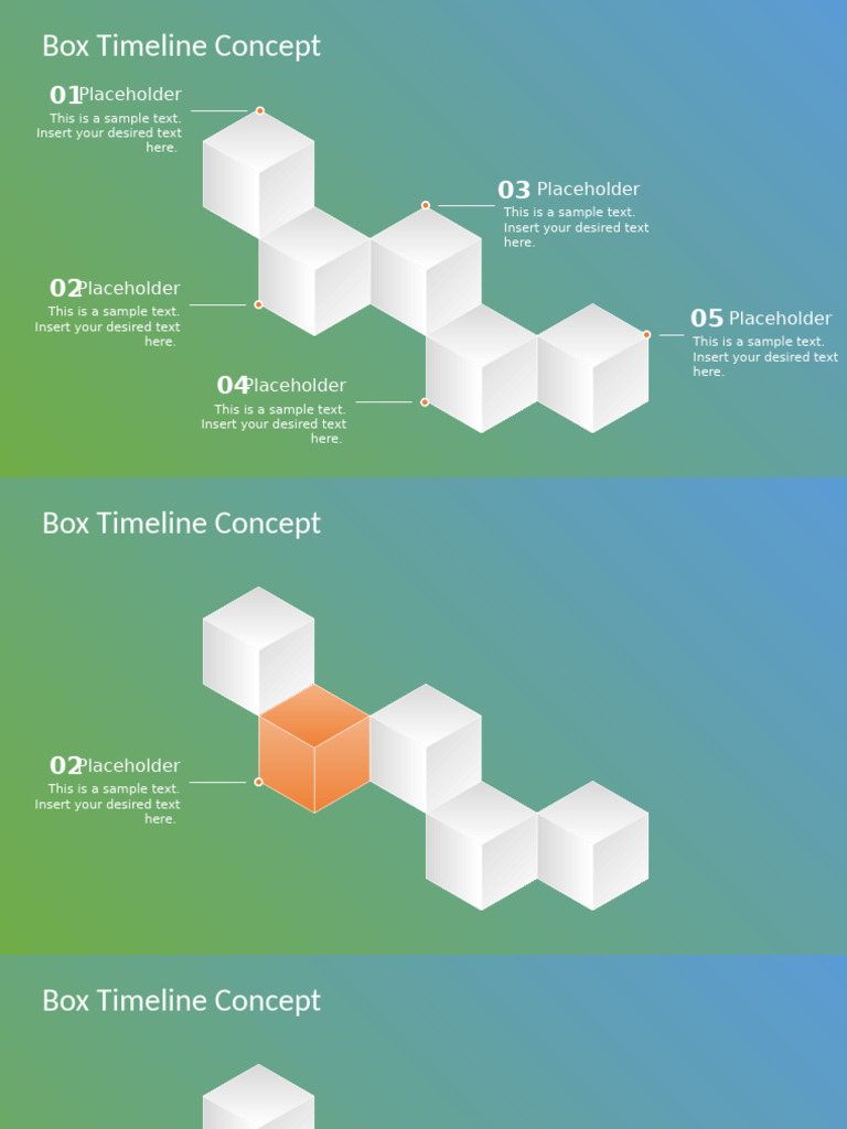 3d Box Process Diagram Template 16x9 | PDF