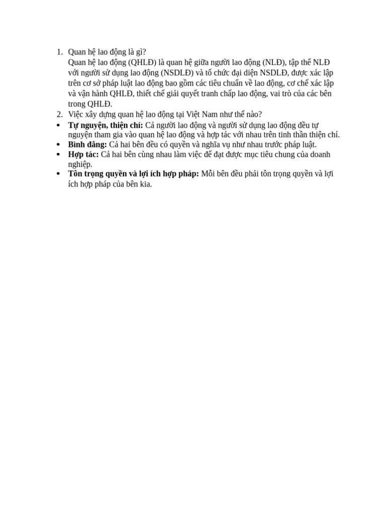 BT7. Quan Hệ Lao Động | PDF