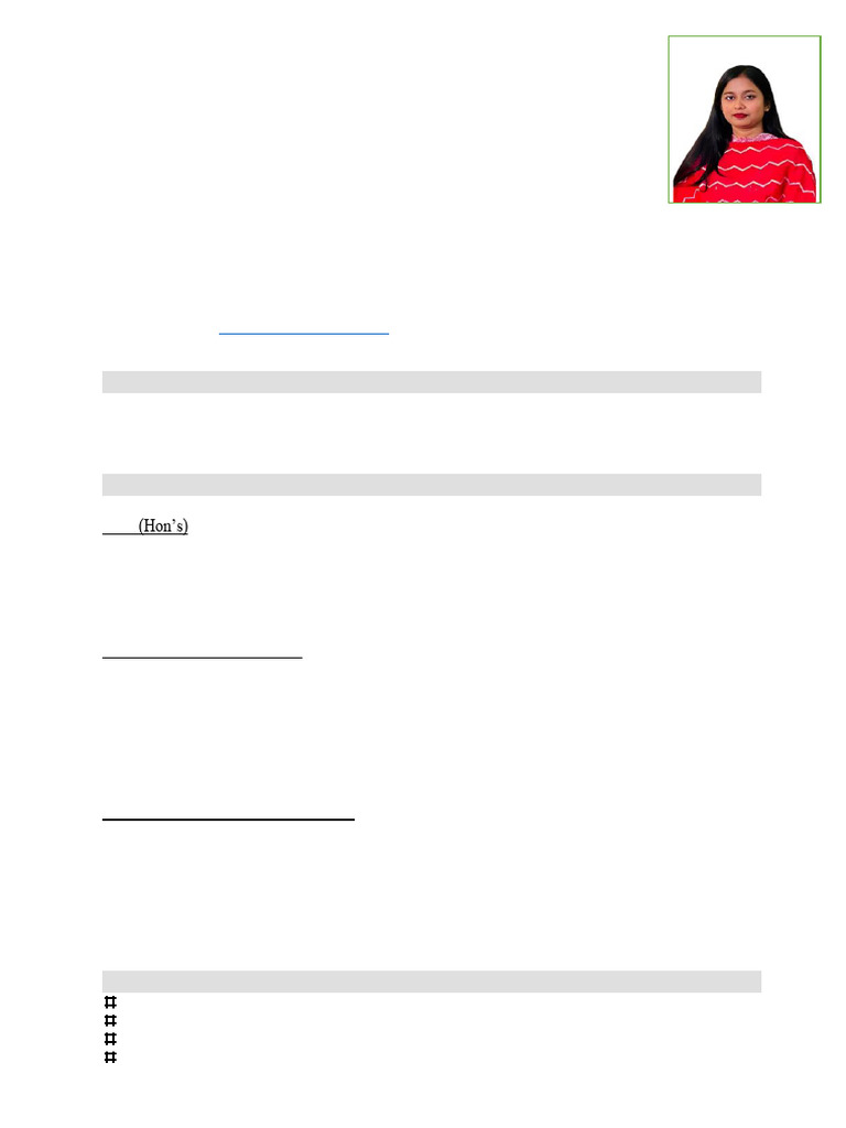 CV OF ASMA AKTER | PDF | Learning