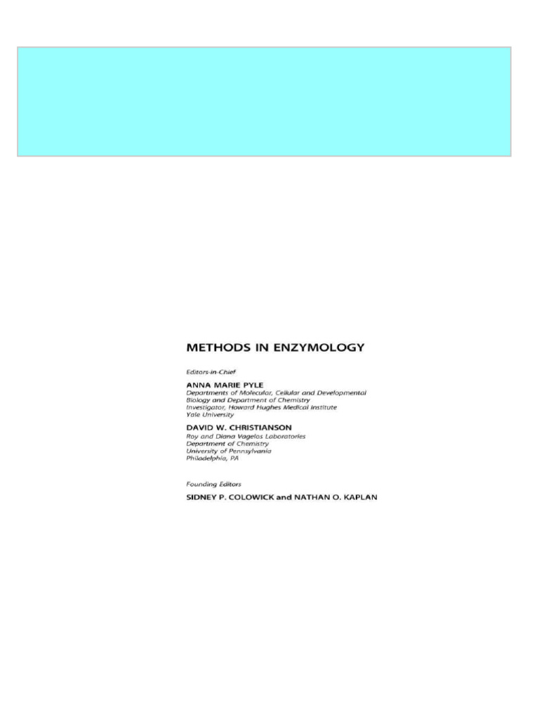 Computational Approaches For Studying Enzyme Mechanism Part B, Volume ... Computational Approaches For Studying Enzyme Mechanism Part B, Volume ...