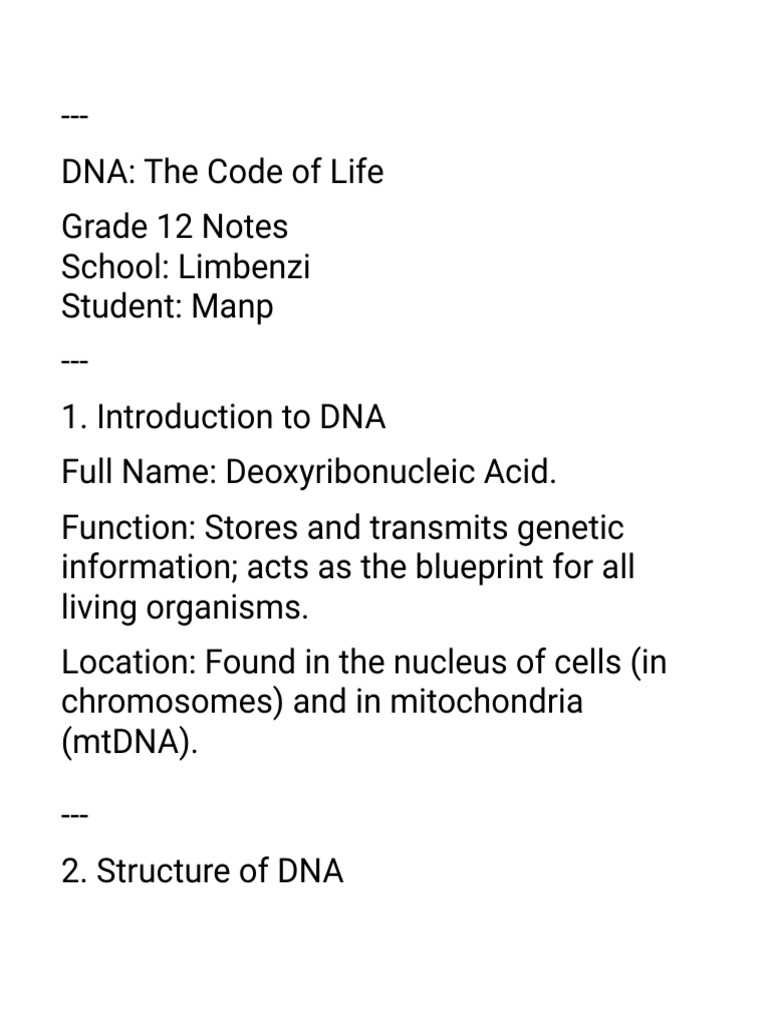 DNA-code of life | PDF