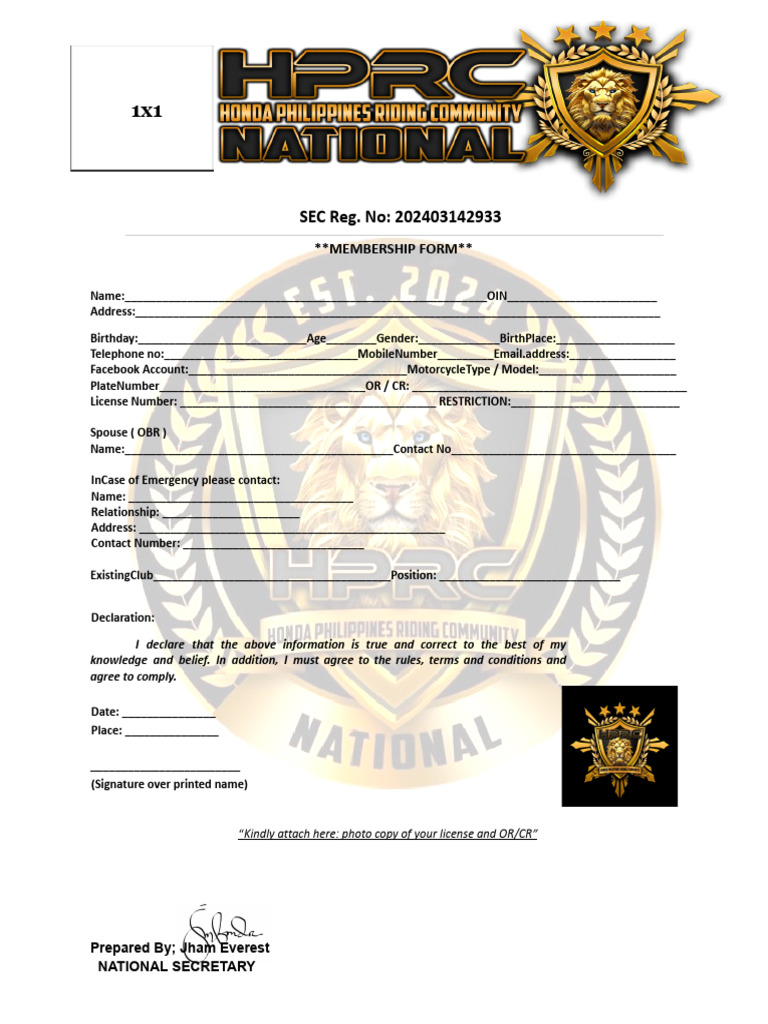 Progressive Health Association Membership Form | PDF