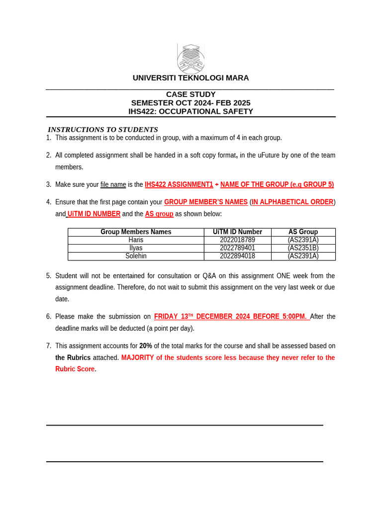 IHS422 Case Study Task - CDM | PDF | Citation