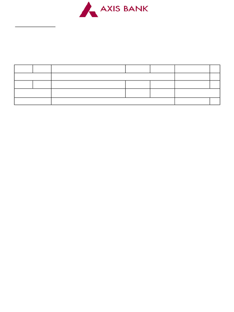 Axis Bank Account Statement Summary | PDF | Debit Card | Banks