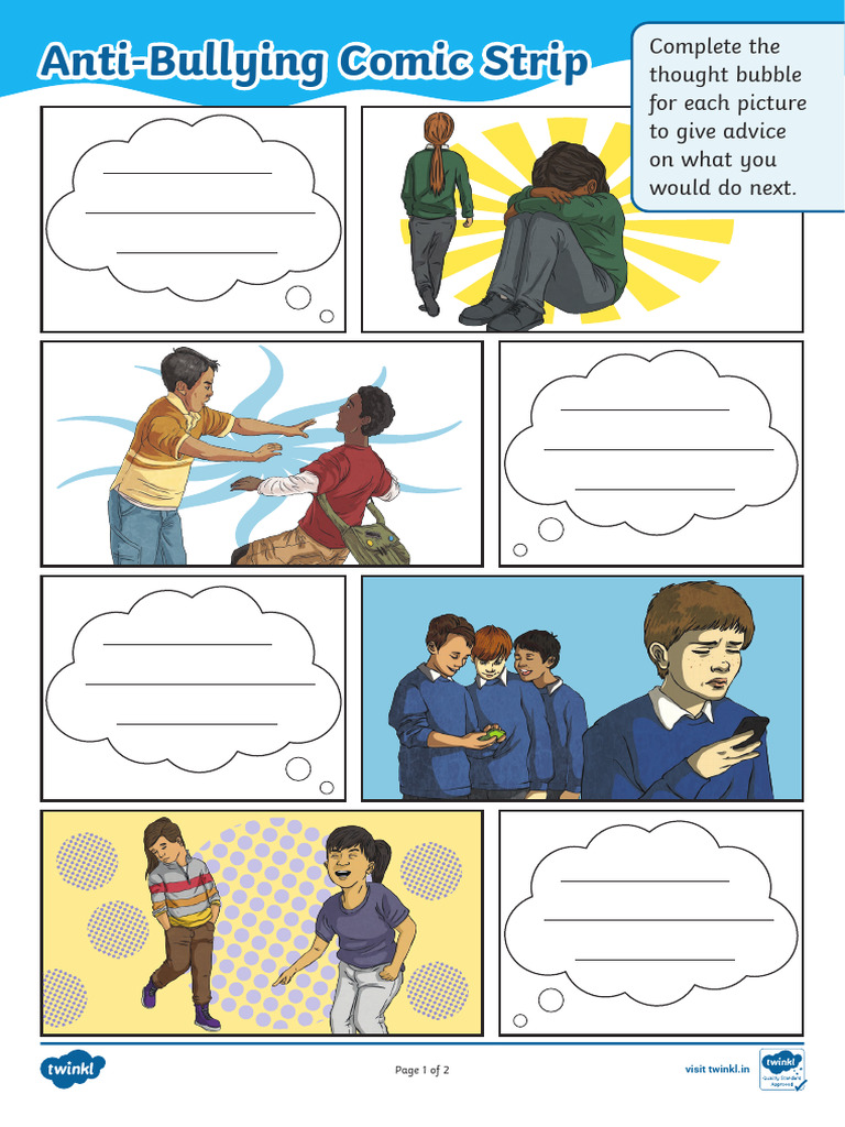 Anti-Bullying Comic Strip Activity | PDF