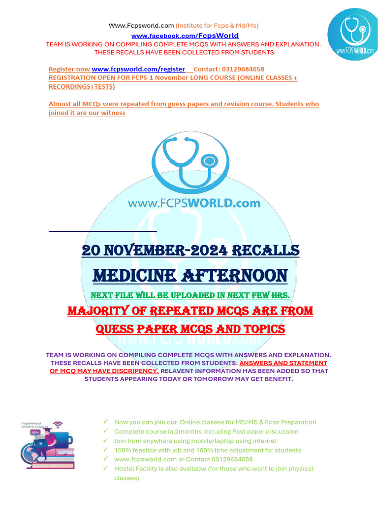 Recalls Med 20nov | PDF | Medical Specialties