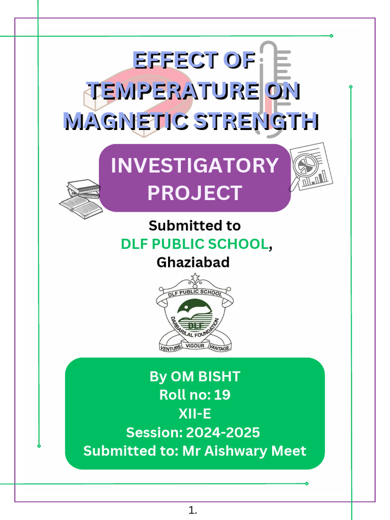 Physics Investigatory by Om Bisht 12e | PDF | Magnetism | Magnet
