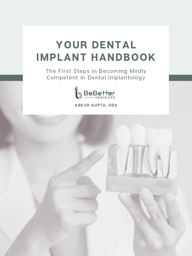 Gupta Handout Course FM5 Dental Implant Handbook 1 | PDF | Dental ...